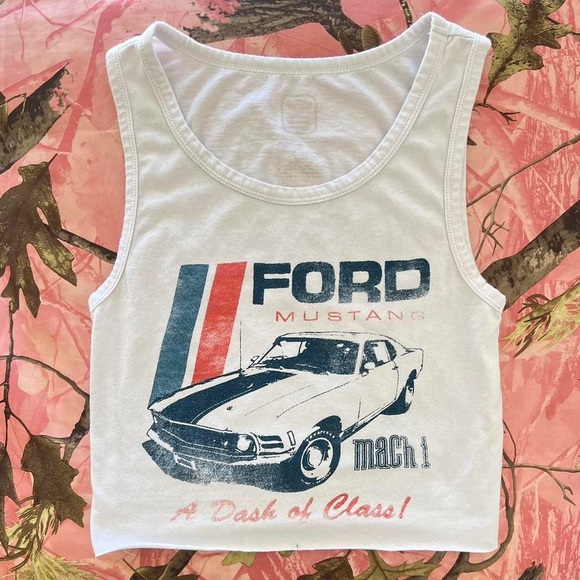 Ford | Tops | Ford Mustang Cars Crop Top | Poshmark